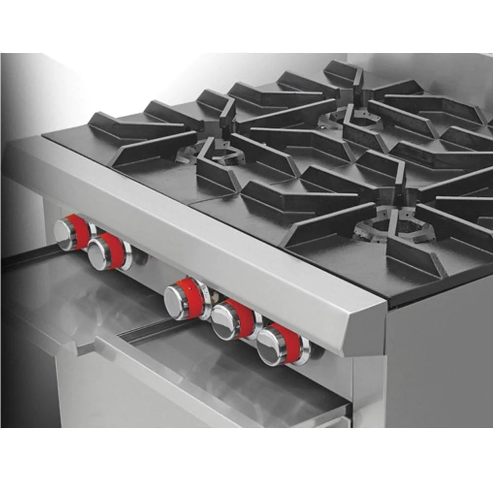 Coriat | Estufa a Gas 4 Quemadores Extra Grandes y 1 Horno | EC-4-HG P